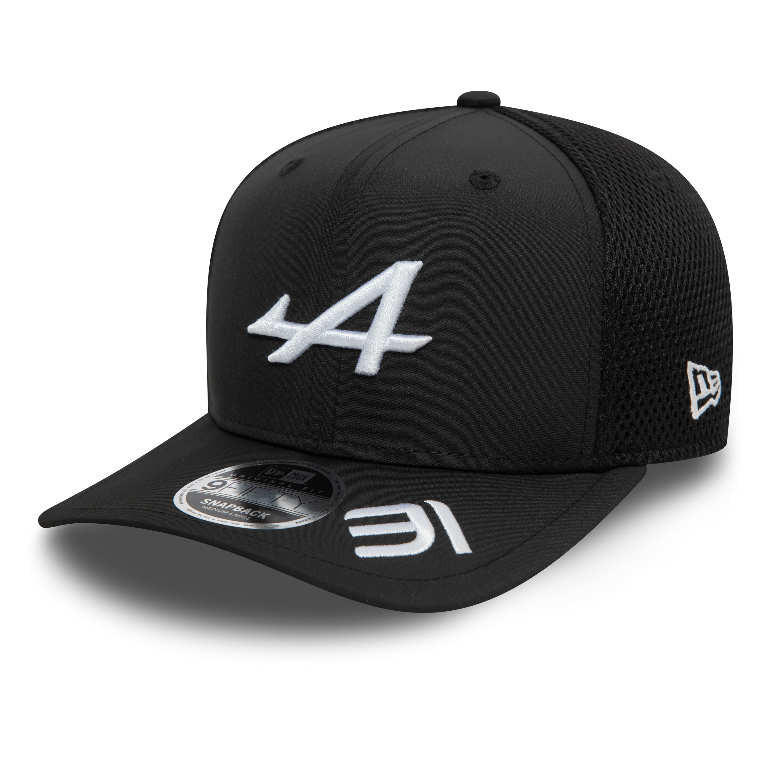 Alpine F1 Estaban Ocon 9Fifty Cap Pre Curve Cap Adults - Black ...